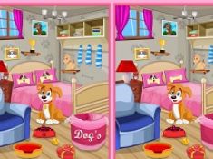 Puppy Bedroom Find 10 Differences - Differences Games
