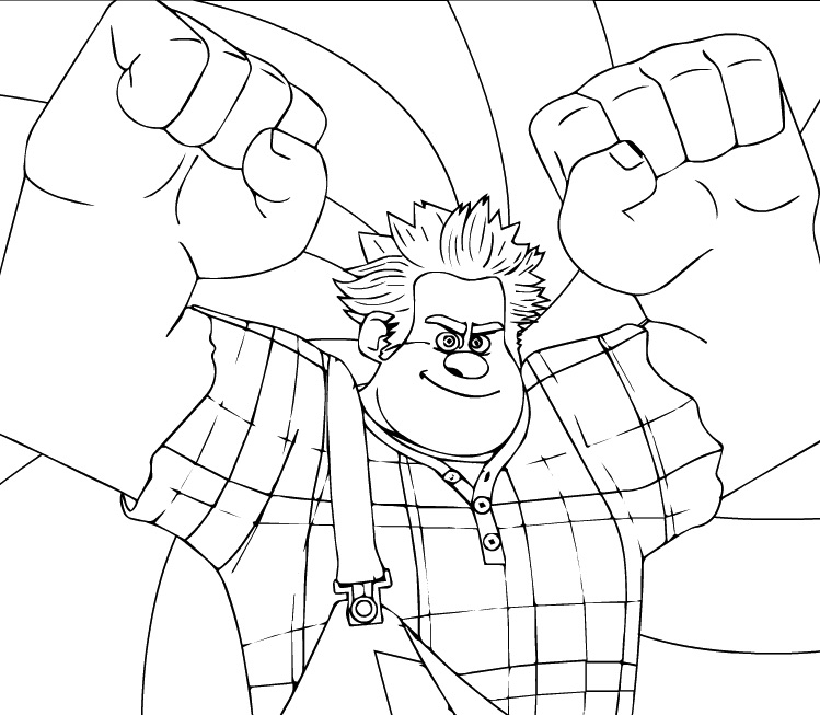 Sad Ralph Coloring - Wreck It Ralph Games