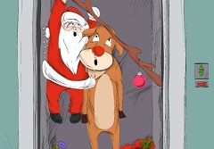 Santa In The Elevator - Christmas Games